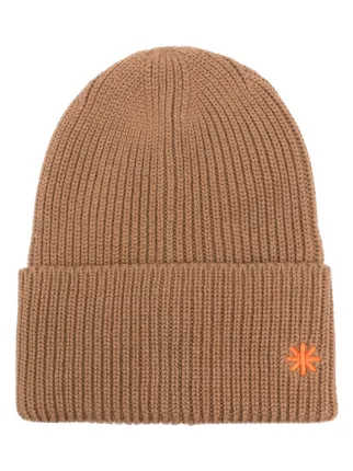 Manuel Ritz logo-embroidered Ribbed Beanie | Brown | FARFETCH