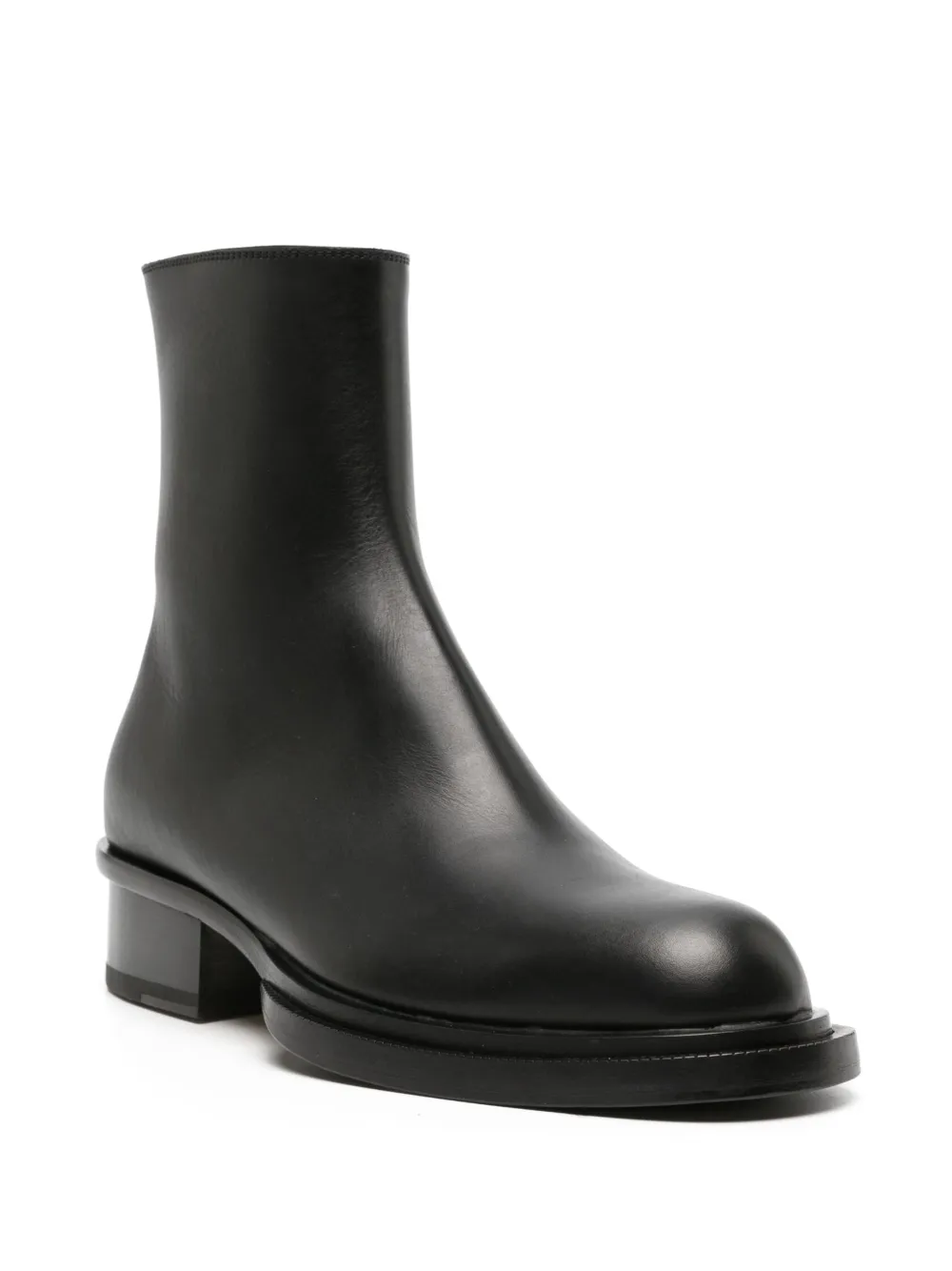 Alexander McQueen Cuban Stack Leather Boots - Farfetch