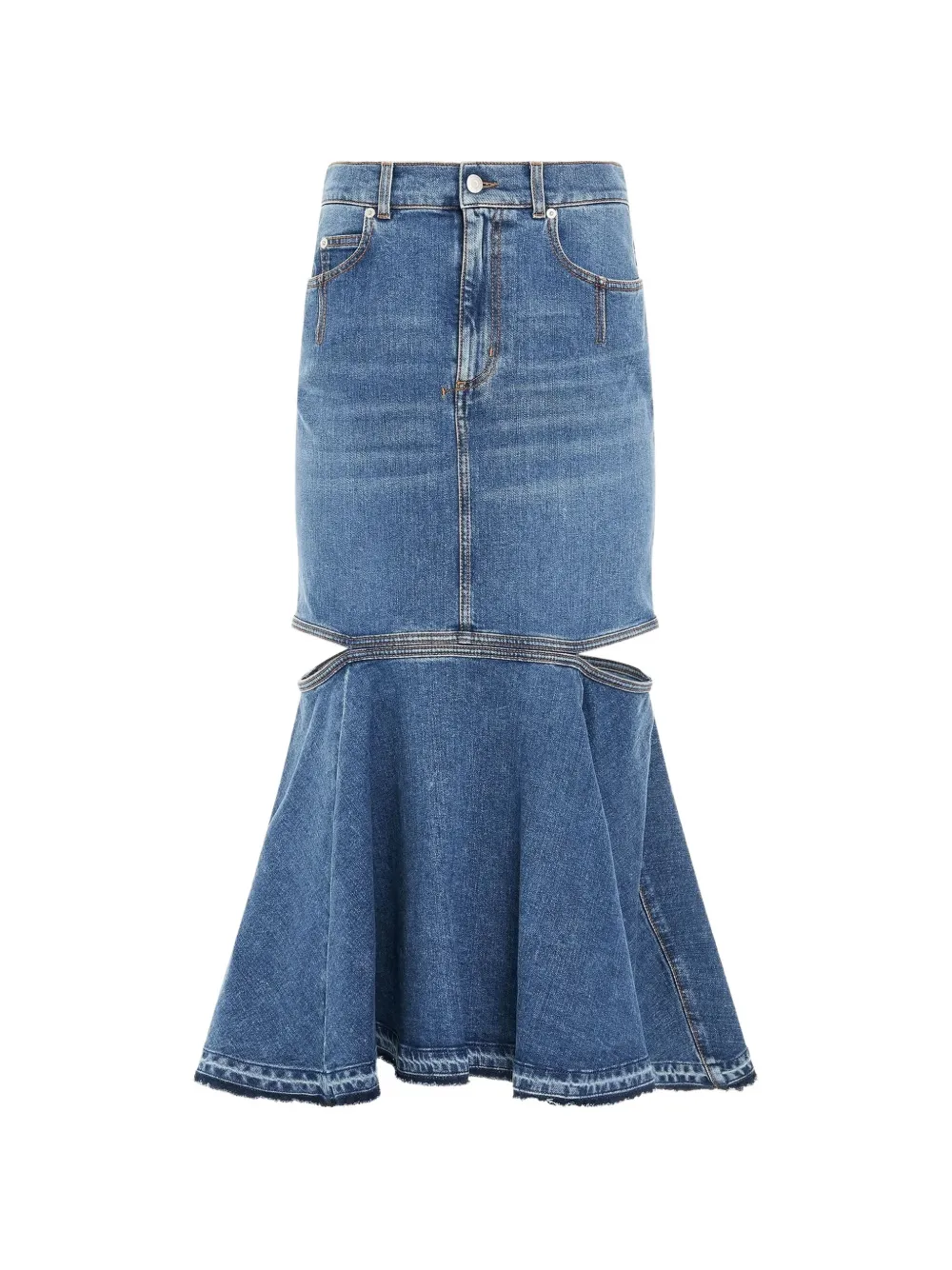 Alexander Mcqueen Denim Skirt