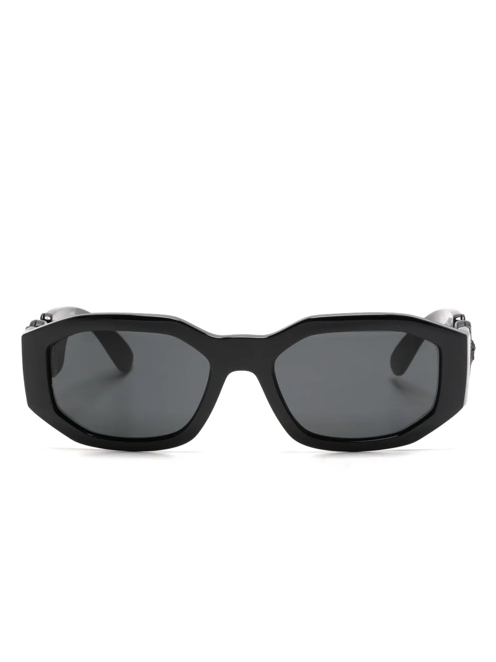 Versace Biggie Rectangle-shape Sunglasses In Black | ModeSens