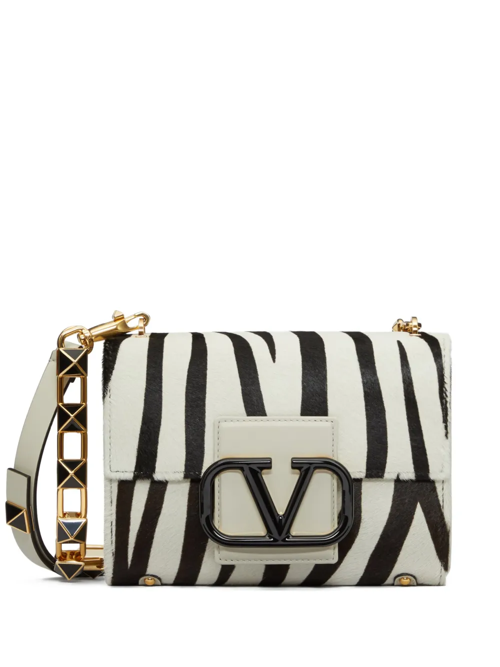 Valentino Garavani Vlogo Zebra-print Crossbody Bag In White | ModeSens