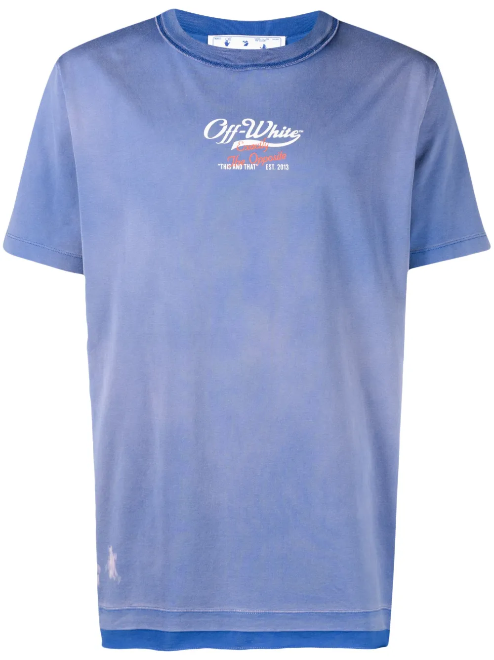 Off-White Wave Off Bleached T-shirt | Purple | FARFETCH UK