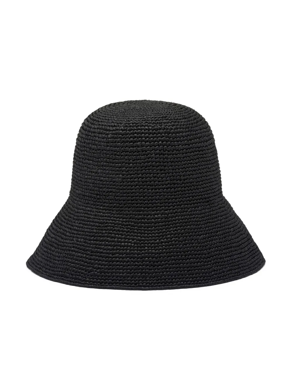 Prada triangle-logo Raffia Hat | Black | FARFETCH