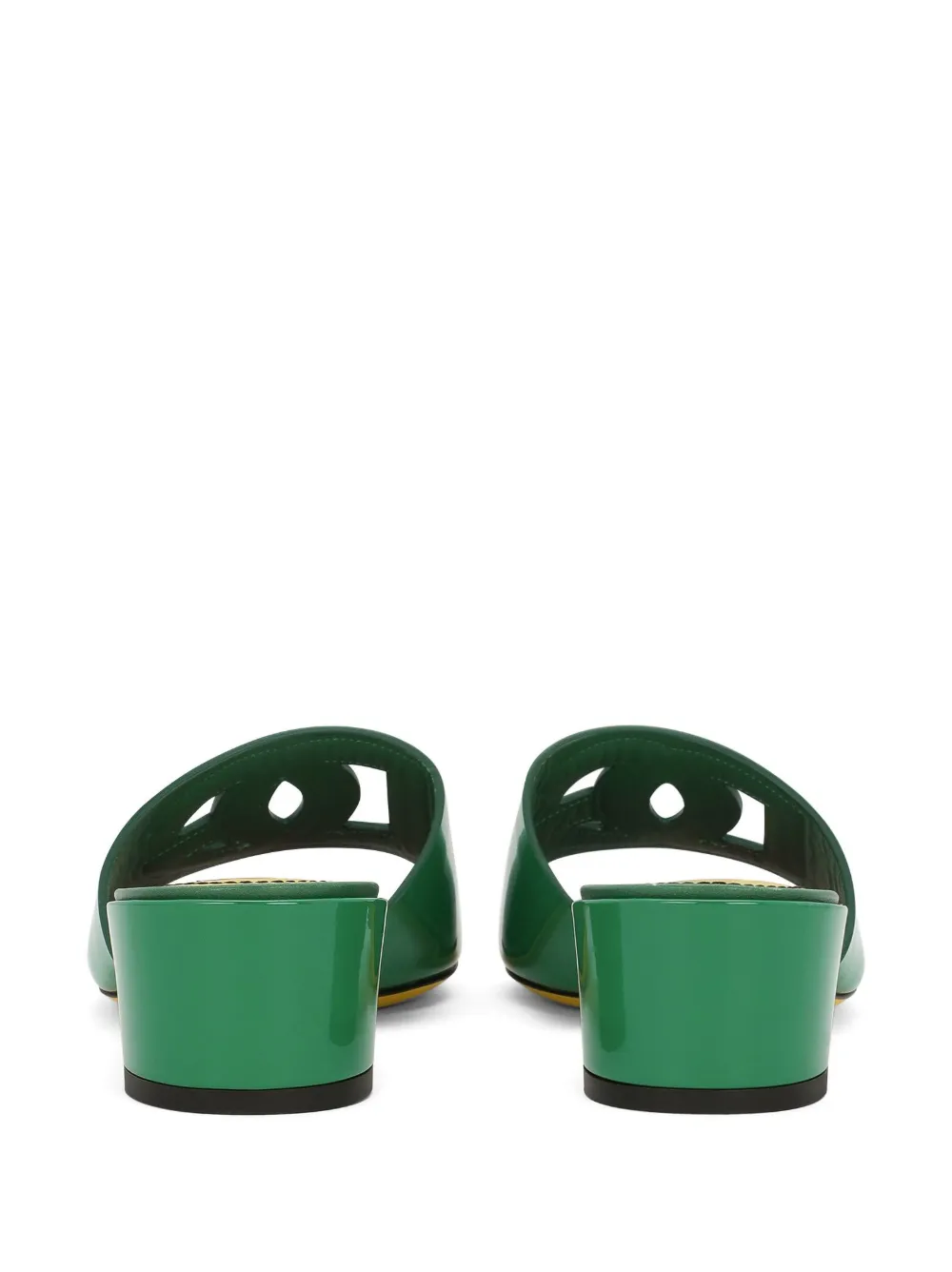 Dolce & Gabbana Bianca Dg-logo Mules In Green | ModeSens