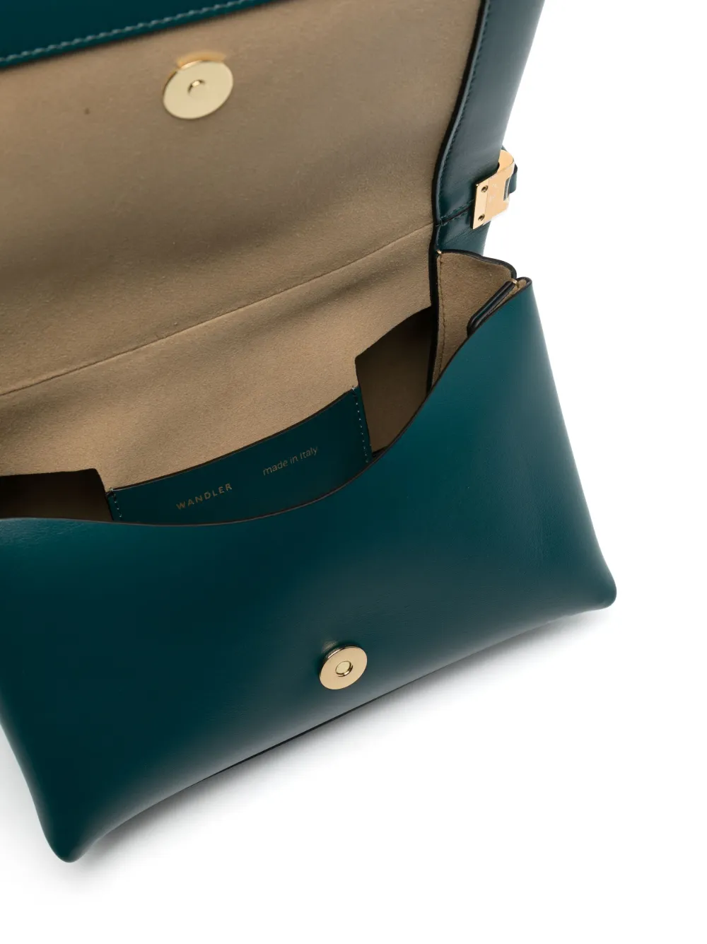 Wandler Logo-stamp Leather Shoulder Bag In Blue | ModeSens