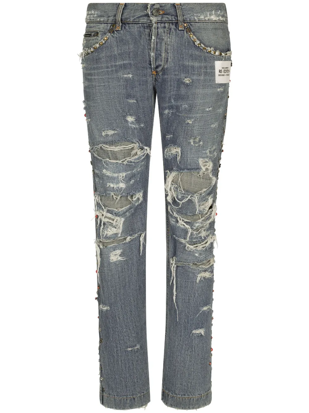 Dolce & Gabbana Re-Edition Ripped straight-leg Jeans - Farfetch