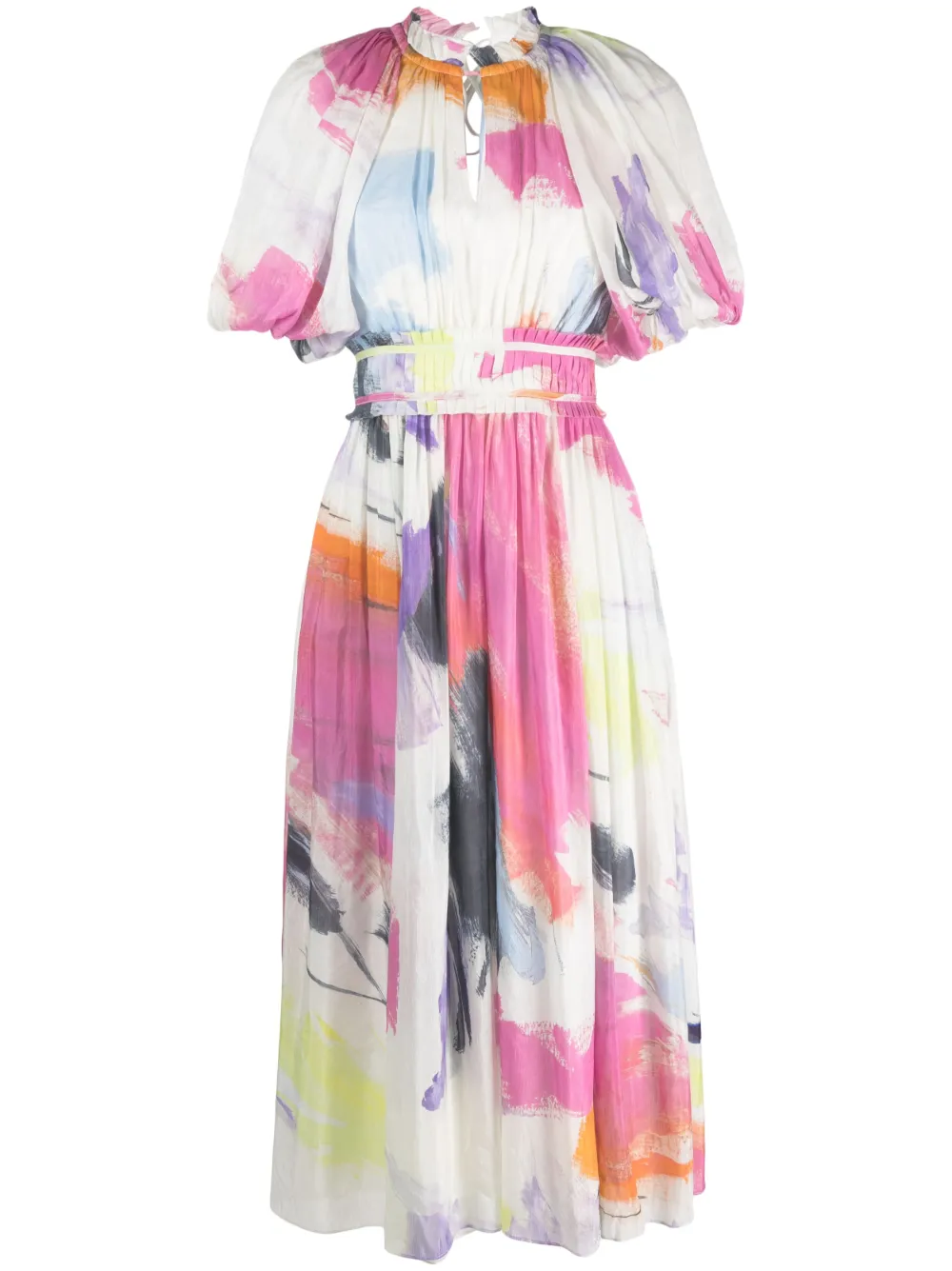Aje Elysium Abstract print Midi Dress Farfetch