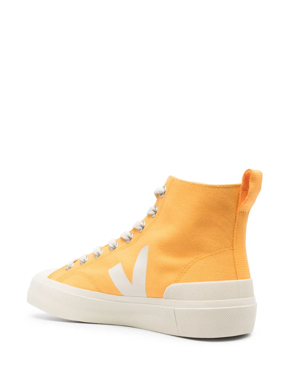 Veja Logo-patch Hi-top Sneakers In Orange | ModeSens