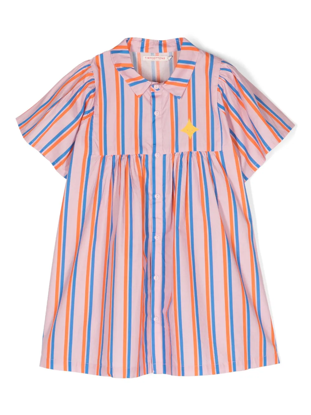 Tiny Cottons Kids' Striped Cotton Shirt Dress In Pink | ModeSens