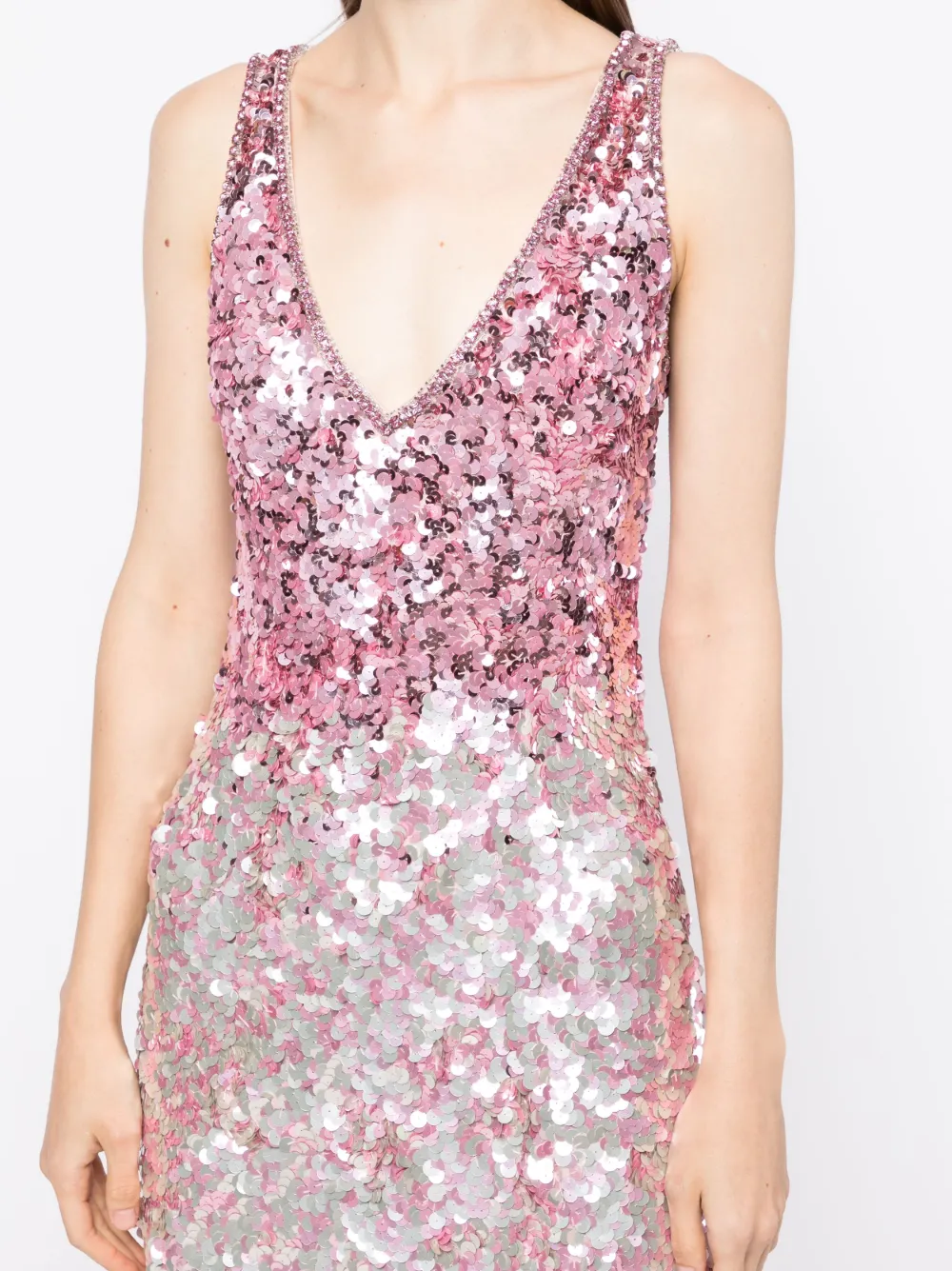 Jenny Packham Bizet Ombré Sequin Maxi Dress In Pink | ModeSens