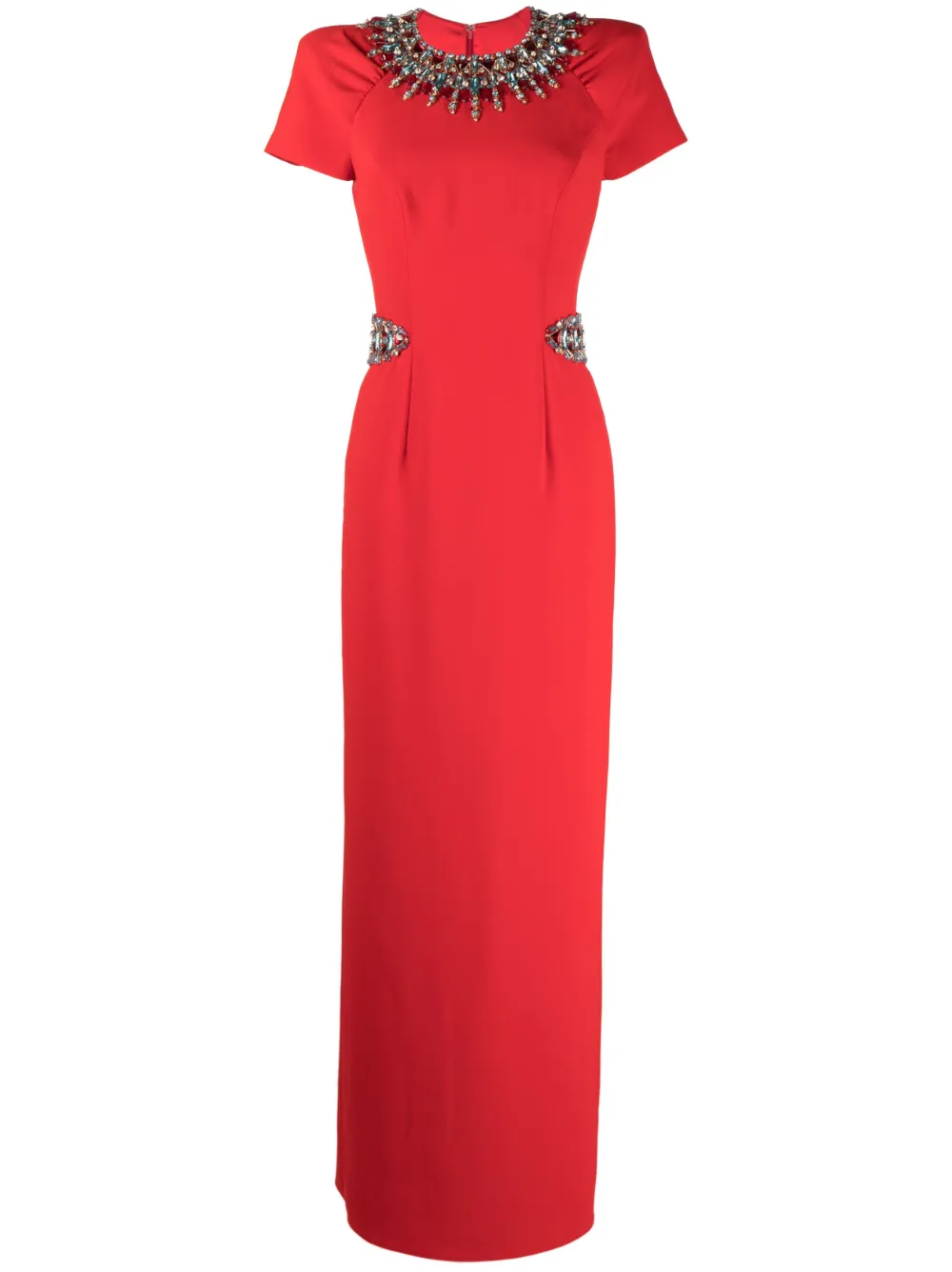 Jenny Packham Narita Crystal-embellished Dress In Rot | ModeSens
