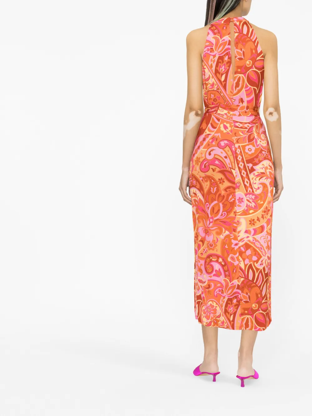 Rixo Celeste Paisley print Midi Dress Farfetch Rixo Celeste Paisley print Midi Dress Farfetch