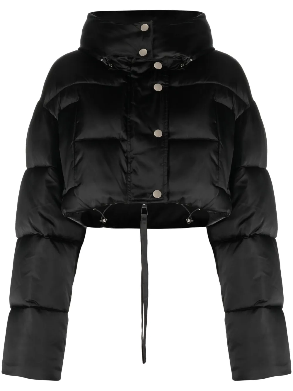 P.A.R.O.S.H. Cropped Padded Jacket | Black | FARFETCH UK