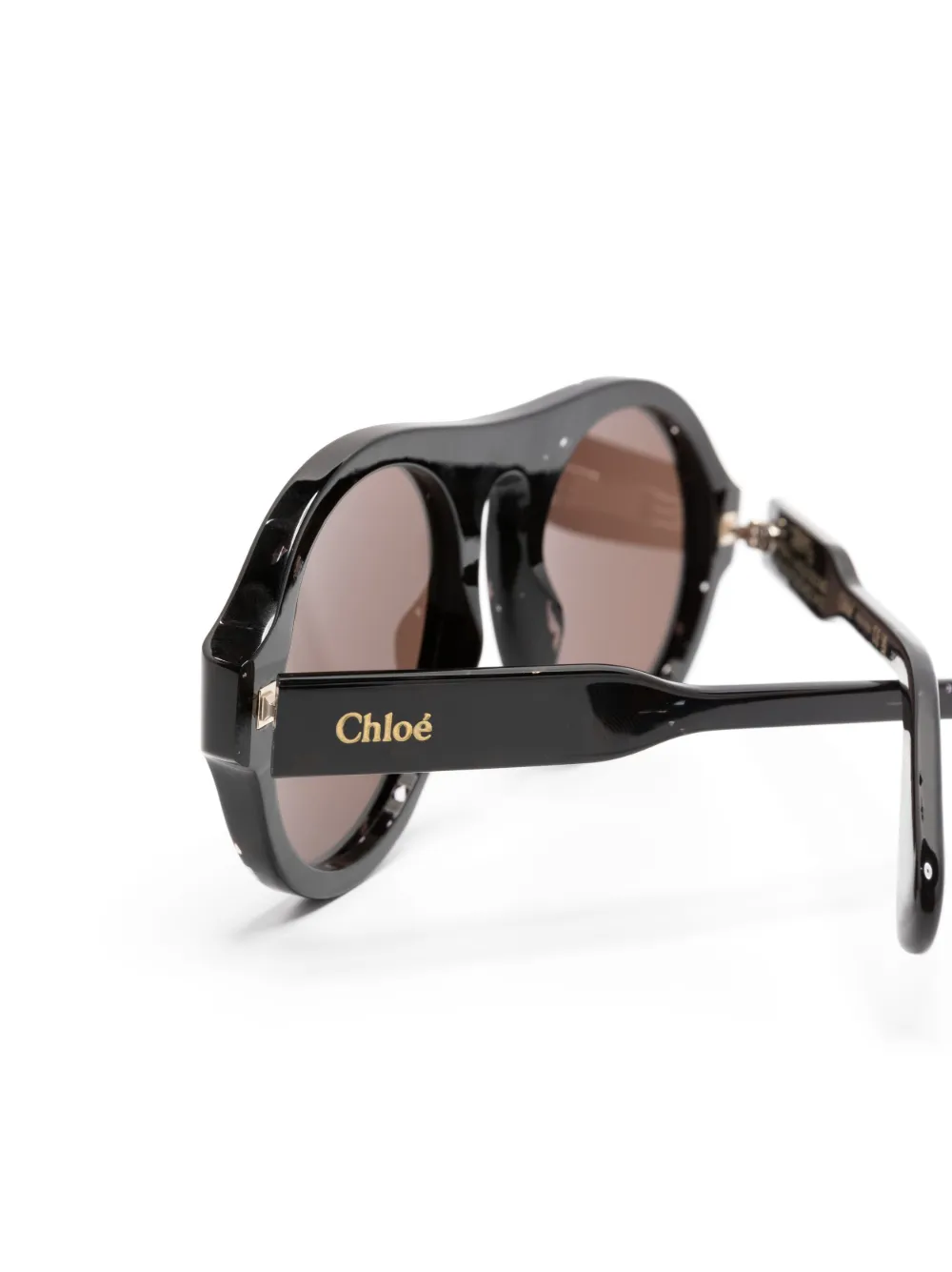 Chloé Eyewear logo-engraved pilot-frame Sunglasses - Farfetch