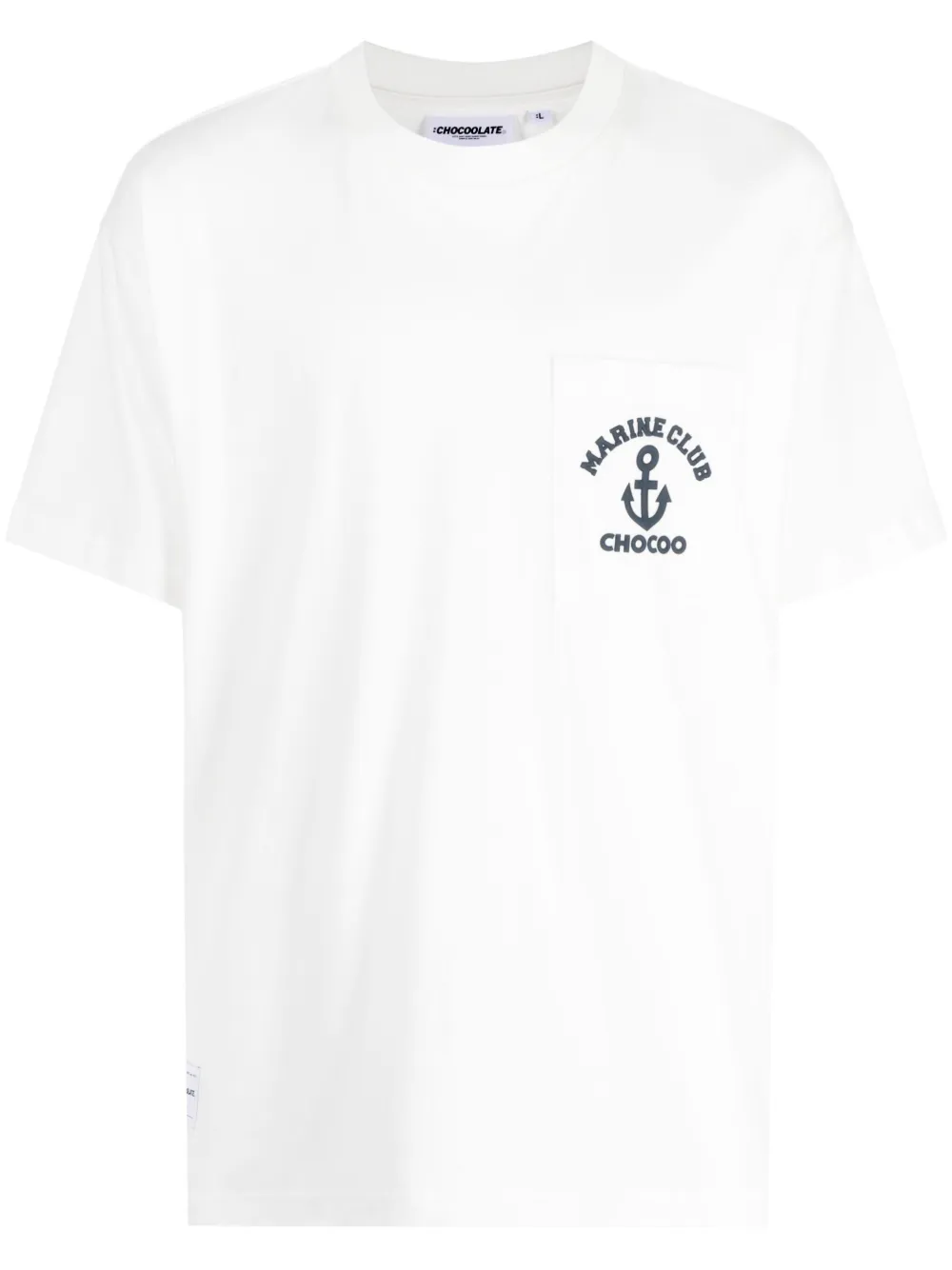 CHOCOOLATE Logo print Crew neck T shirt Farfetch chocoolate-logo-print-crew-neck-t-shirt-farfetch