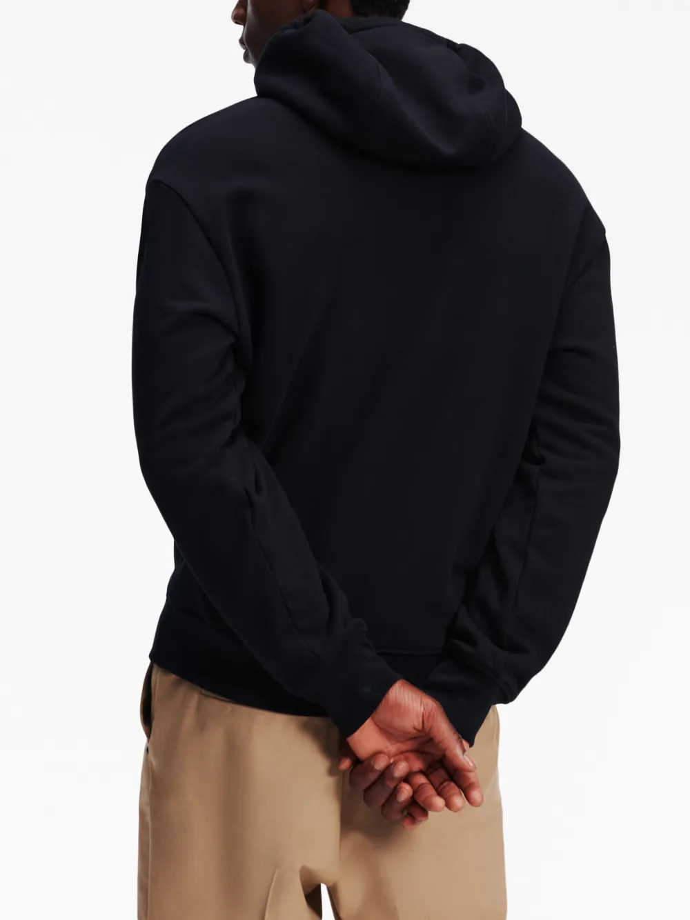 Karl Lagerfeld Ikon Patch Hoodie | Black | FARFETCH