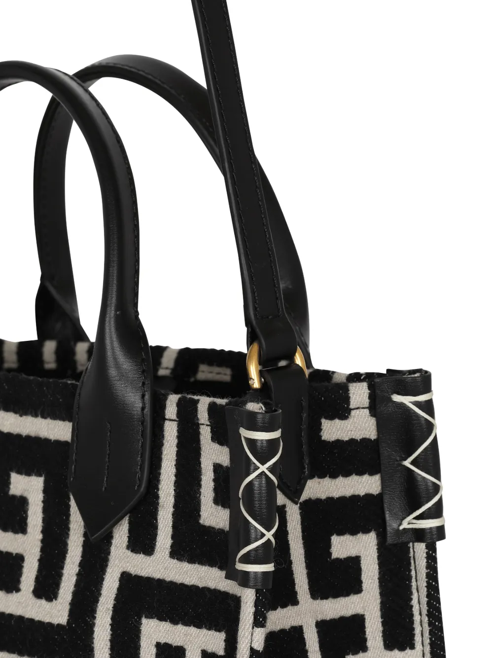 Balmain Small B-Army Monogram Tote Bag | Black | FARFETCH UK