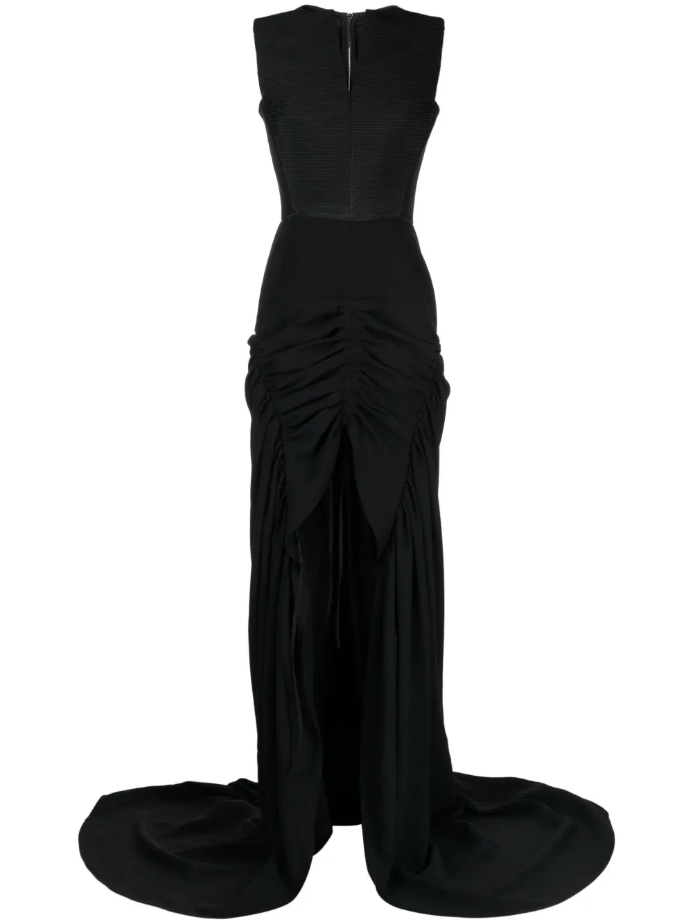 Maticevski Totem Draped Long Gown Black FARFETCH
