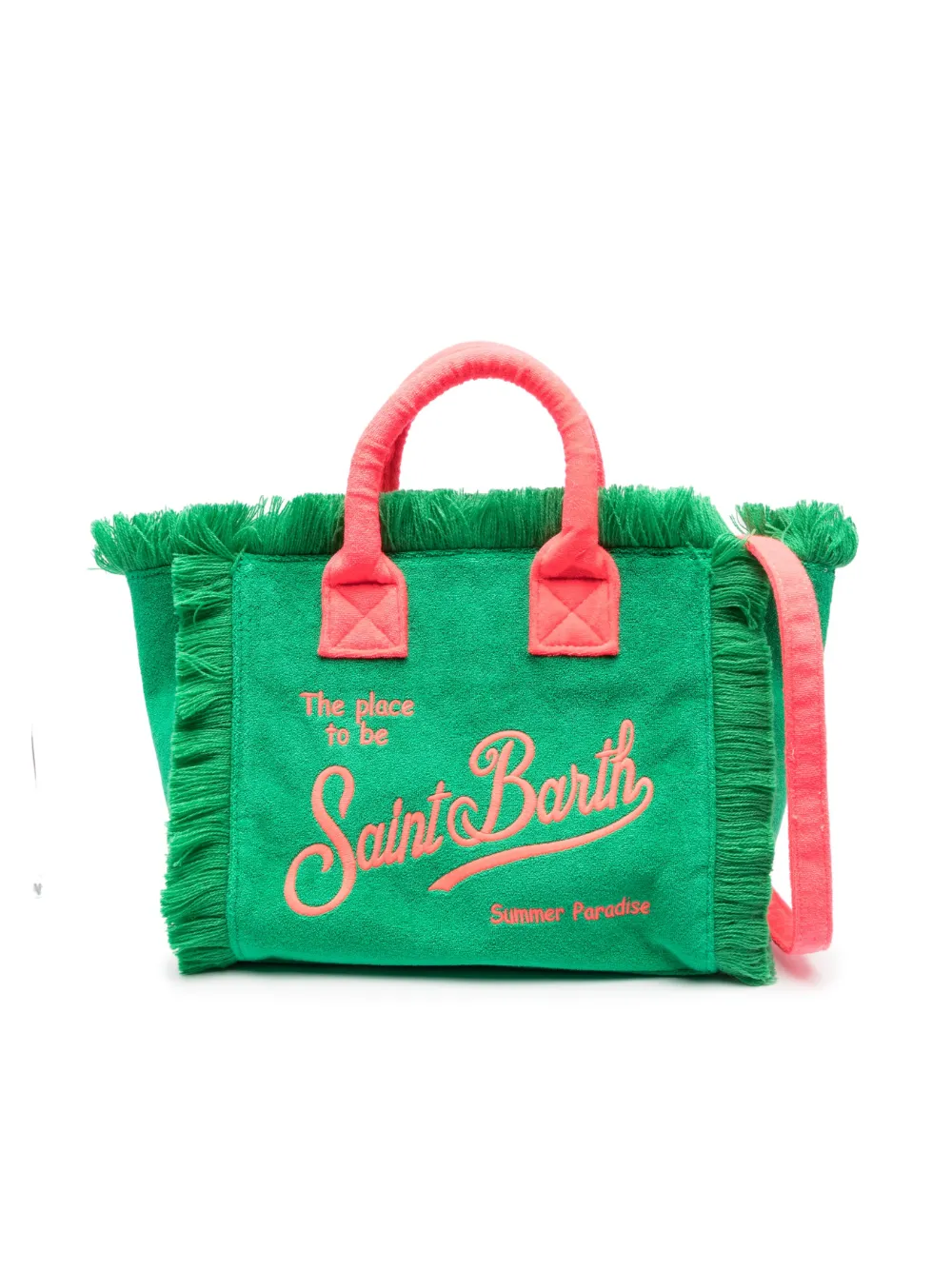 Mc2 Saint Barth Kids' Colette Logo-print Tote Bag In Green | ModeSens