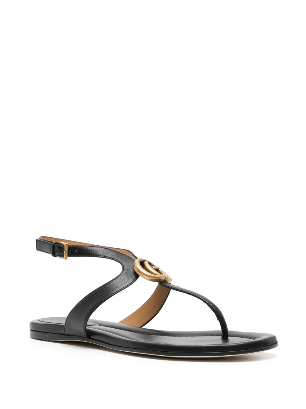 Gucci Double G Leather Thong Sandals Farfetch
