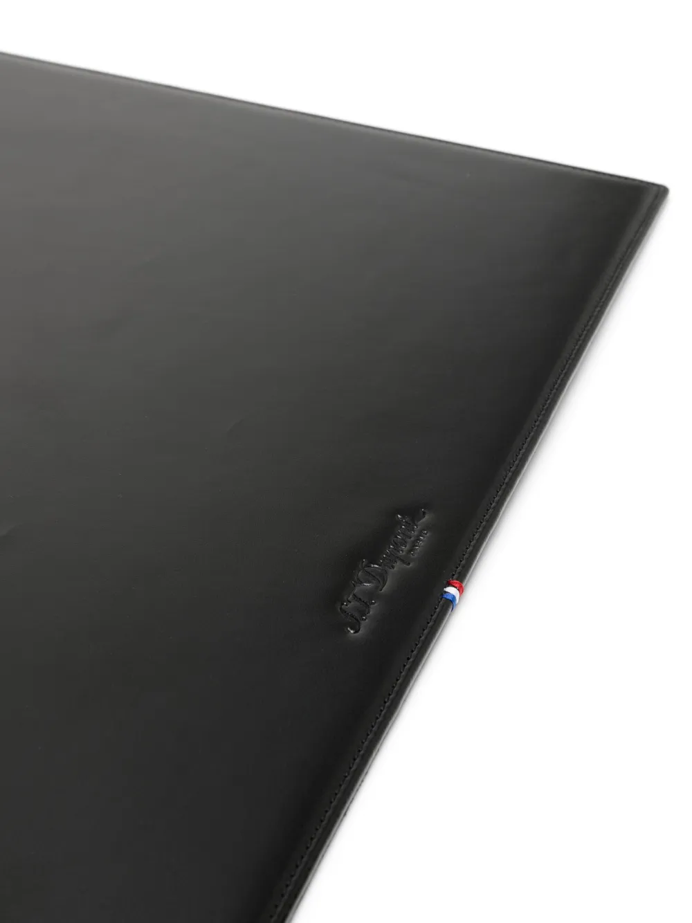 S.T. Dupont debossed-logo leather desk pad - Black - Curated Menswear