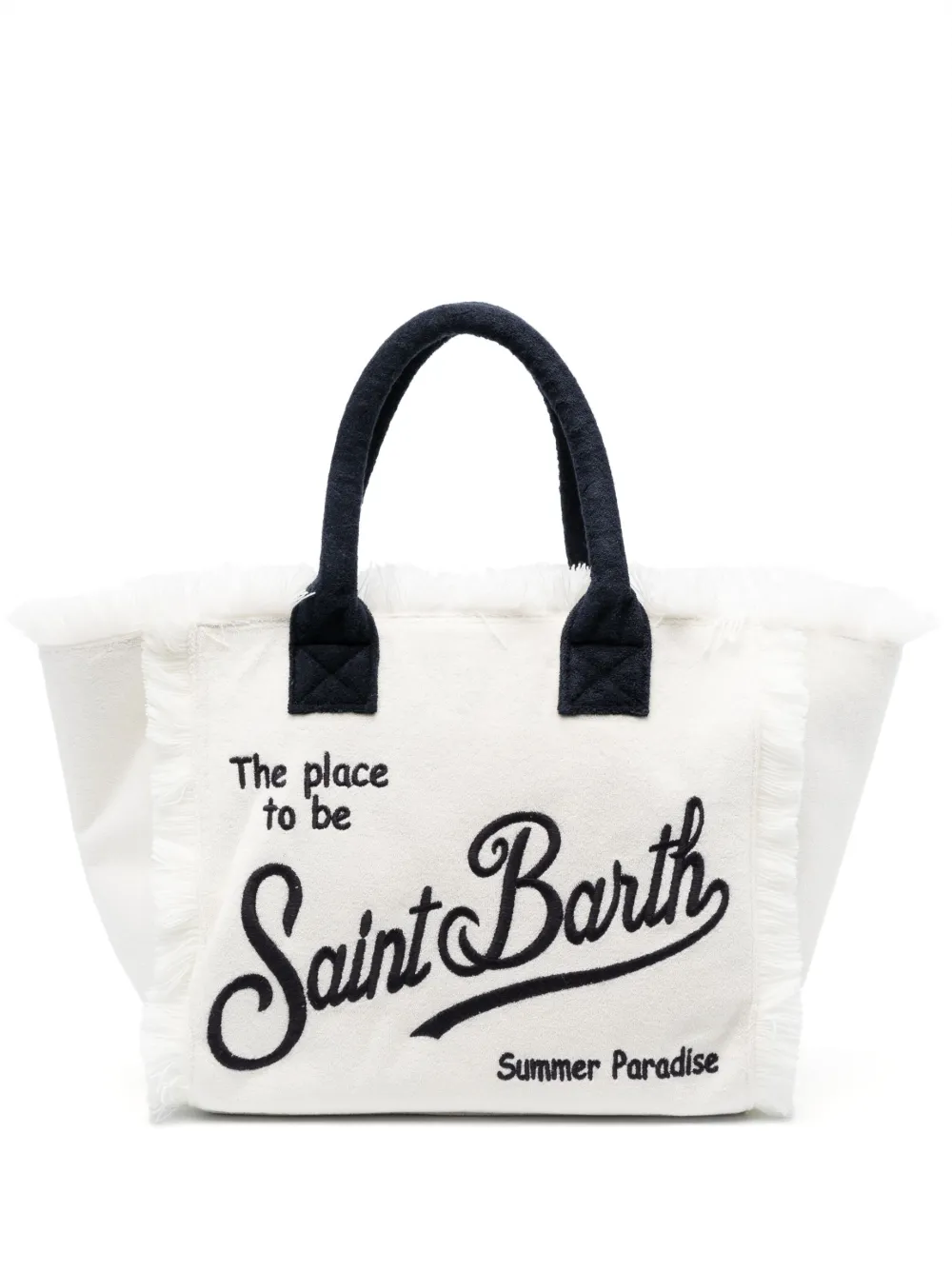 Mc2 Saint Barth Vanity Sponge Terry-cloth Beach Bag In White | ModeSens