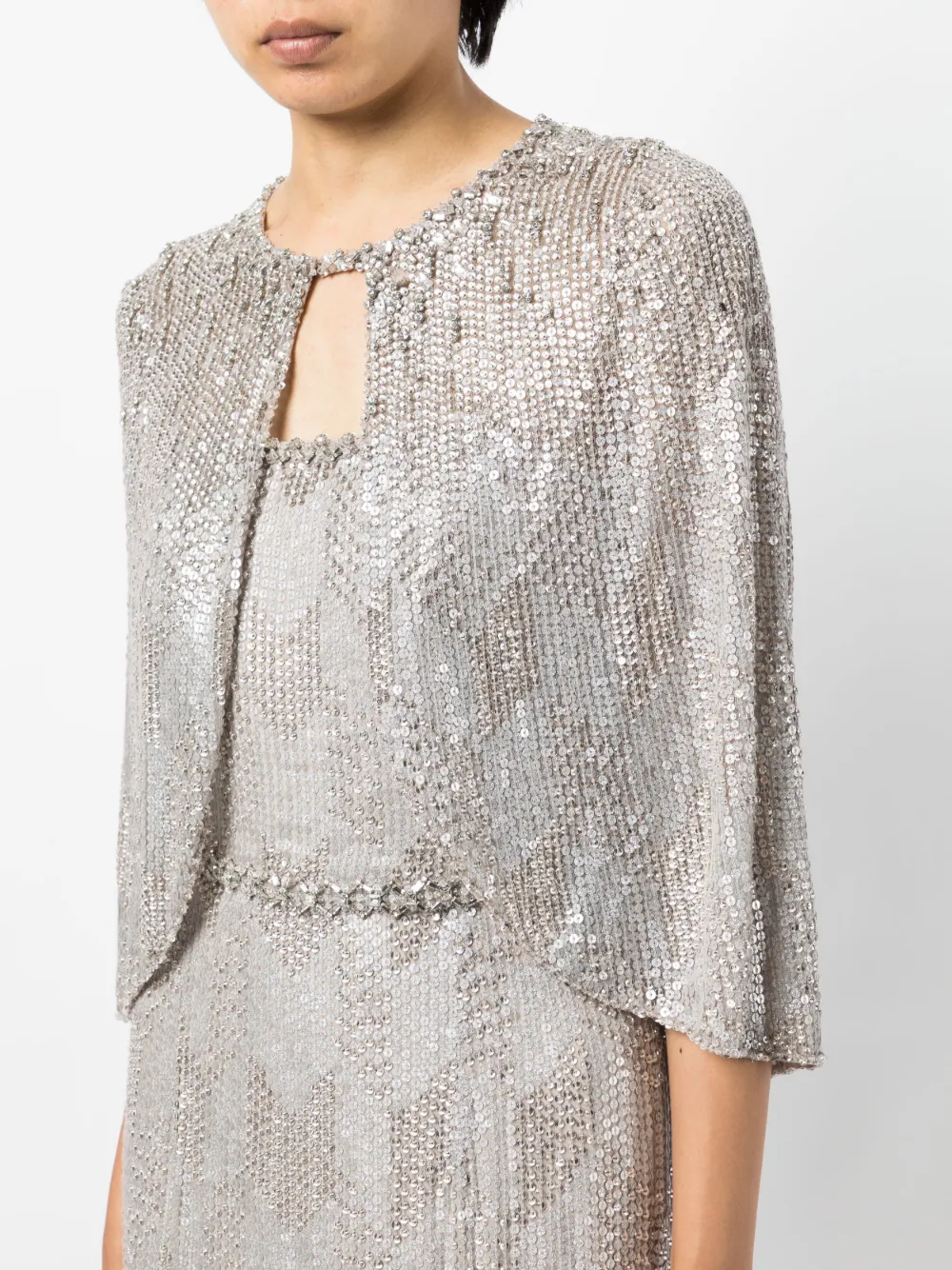 Jenny Packham Mimis sequin-embellished Cape - Farfetch