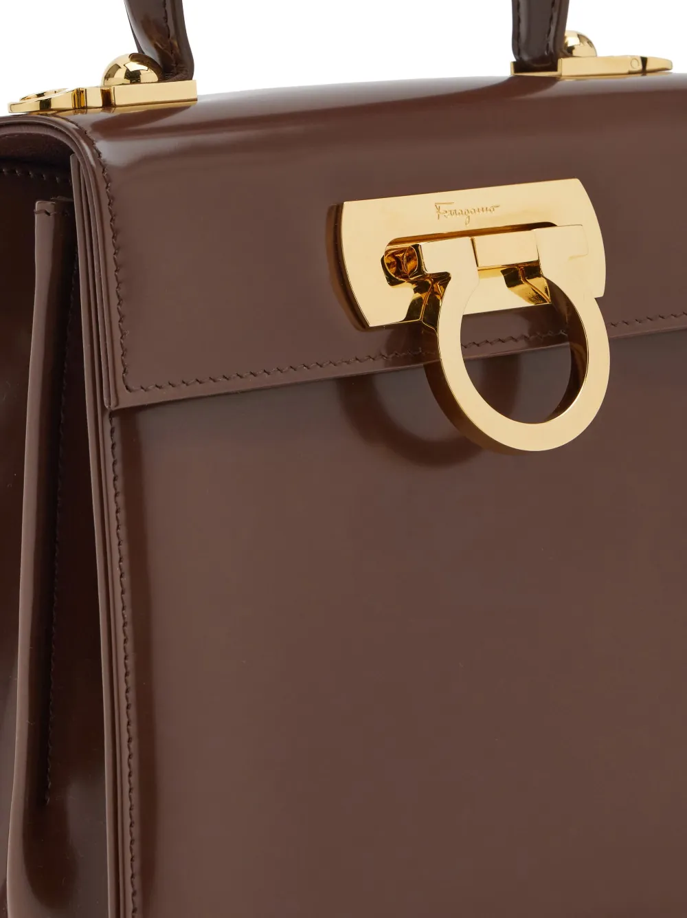 Ferragamo Iconic Top Handle Tote Bag | Brown | FARFETCH