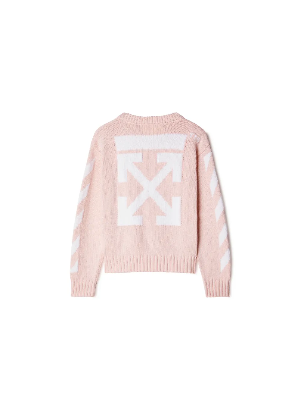 CLASSIC ARROW TAB KNIT CREW in pink | Off-White™ Official US