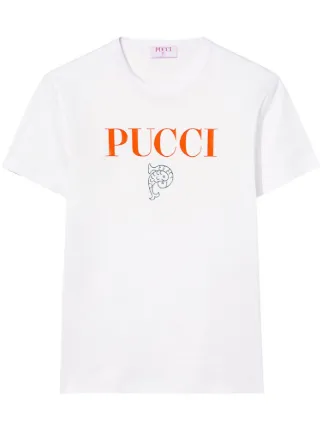 PUCCI logo-print Cotton T-shirt | White | FARFETCH