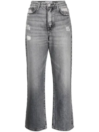 FRAME Le Jane Cropped Jeans | Grey | FARFETCH AO