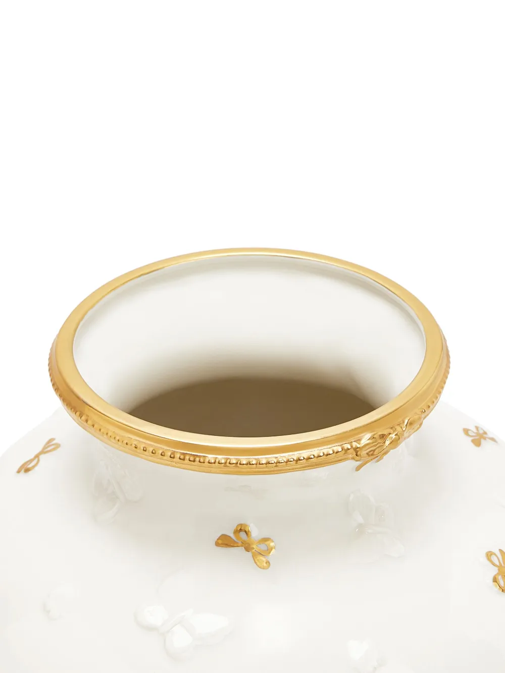 Villari Butterfly Vase (31cm) In White | ModeSens