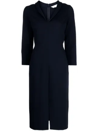 JANE Rome Pencil Midi Dress | Blue | FARFETCH UK