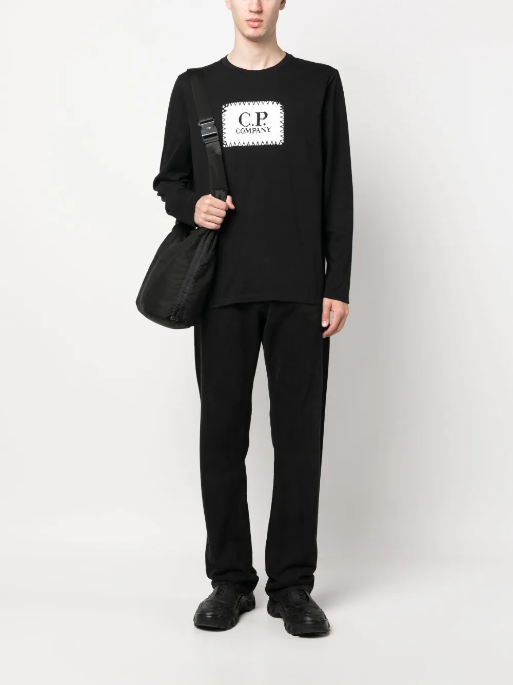 C P Company Logo print Cotton T shirt Farfetch