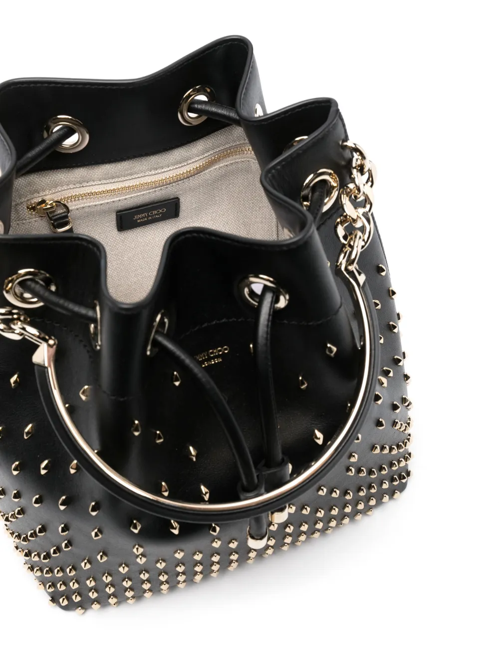 Jimmy Choo Bon Bon S Leather Bucket Bag In Black | ModeSens