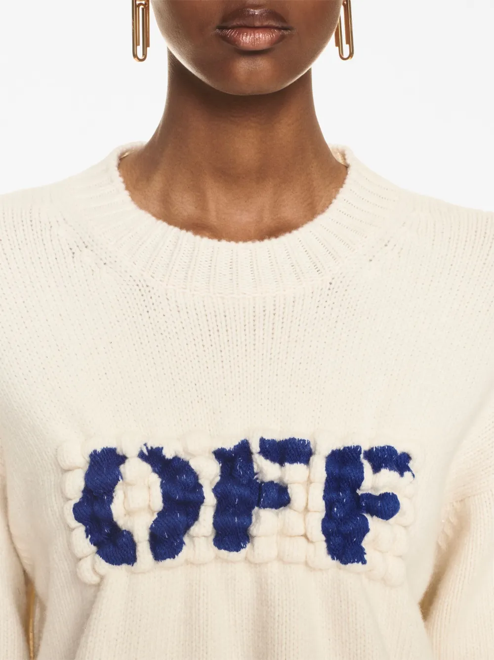Off-White OFF-logo Wool Jumper - Farfetch
