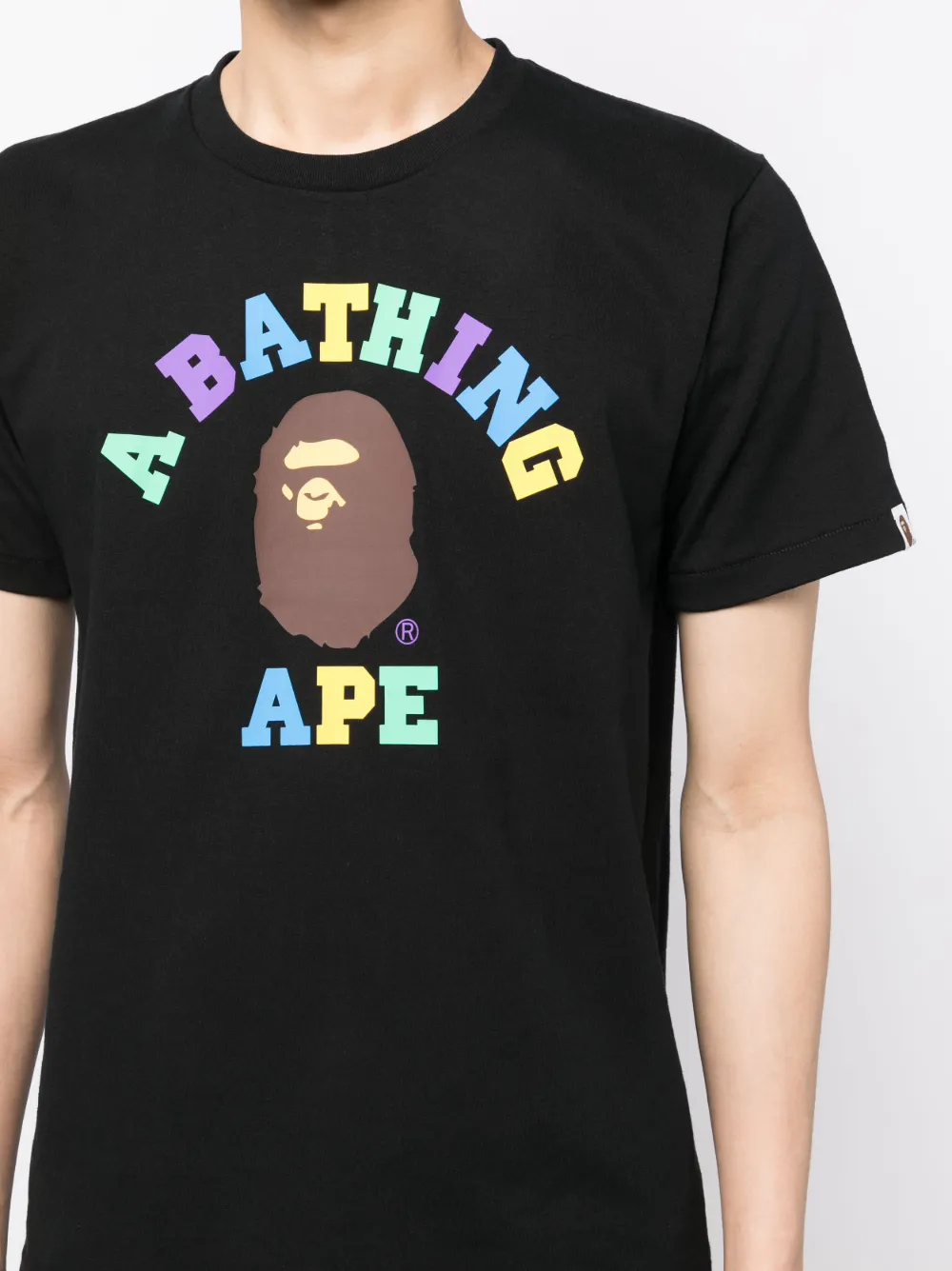A BATHING APE® logo-print Cotton T-shirt - Farfetch