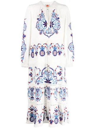 FARM Rio Embroidered Midi Dress - Farfetch