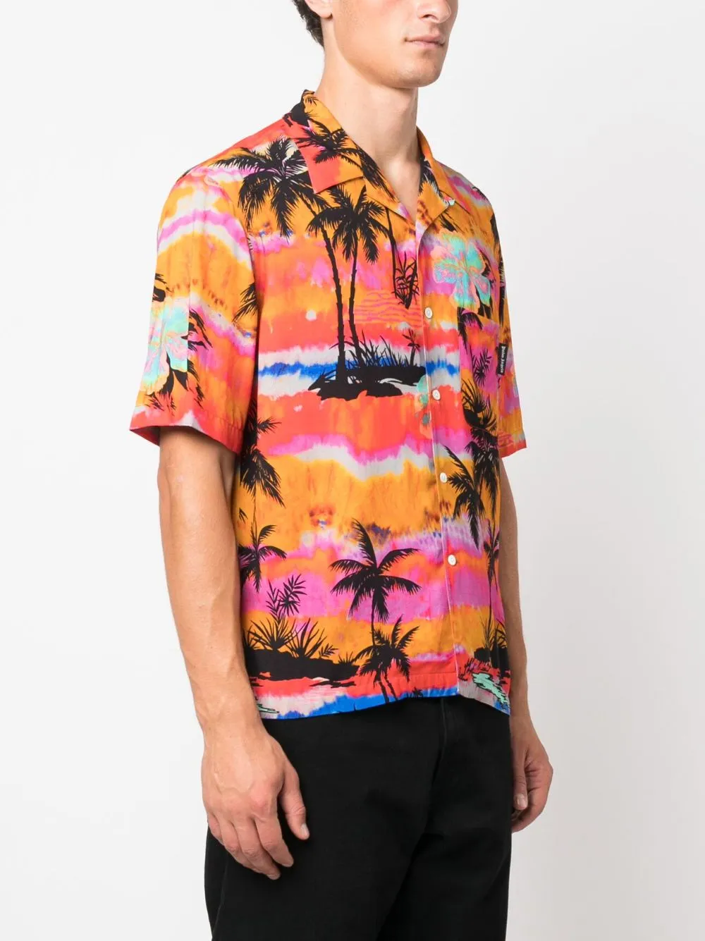 Palm Angels Palm tree-print Shirt | Pink | FARFETCH