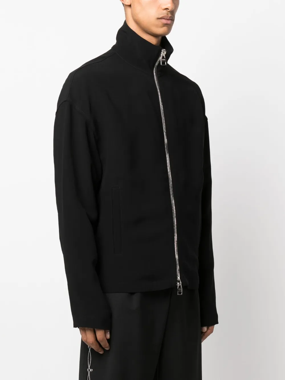 Alexander McQueen high-neck Zipped Jacket | Black | FARFETCH UK