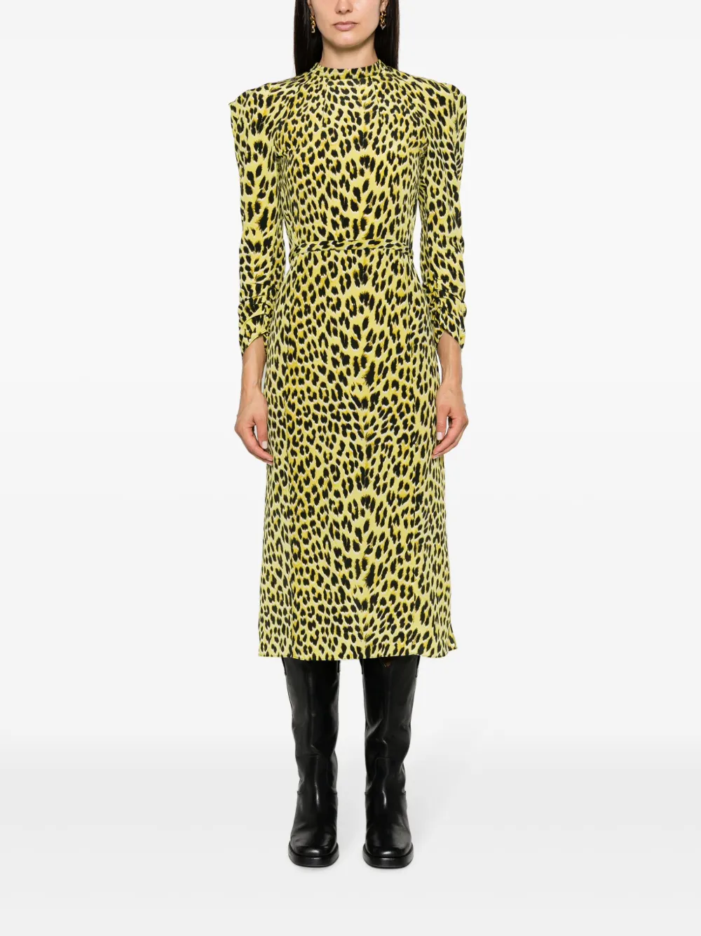 Zadig & Voltaire Racyl Puffed Shoulder Open Back Dress In Jonquil ...
