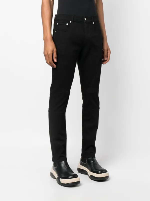 Alexander McQueen Mid Rise Skinny Jeans Men Cotton Elastane Cotton 54 Black