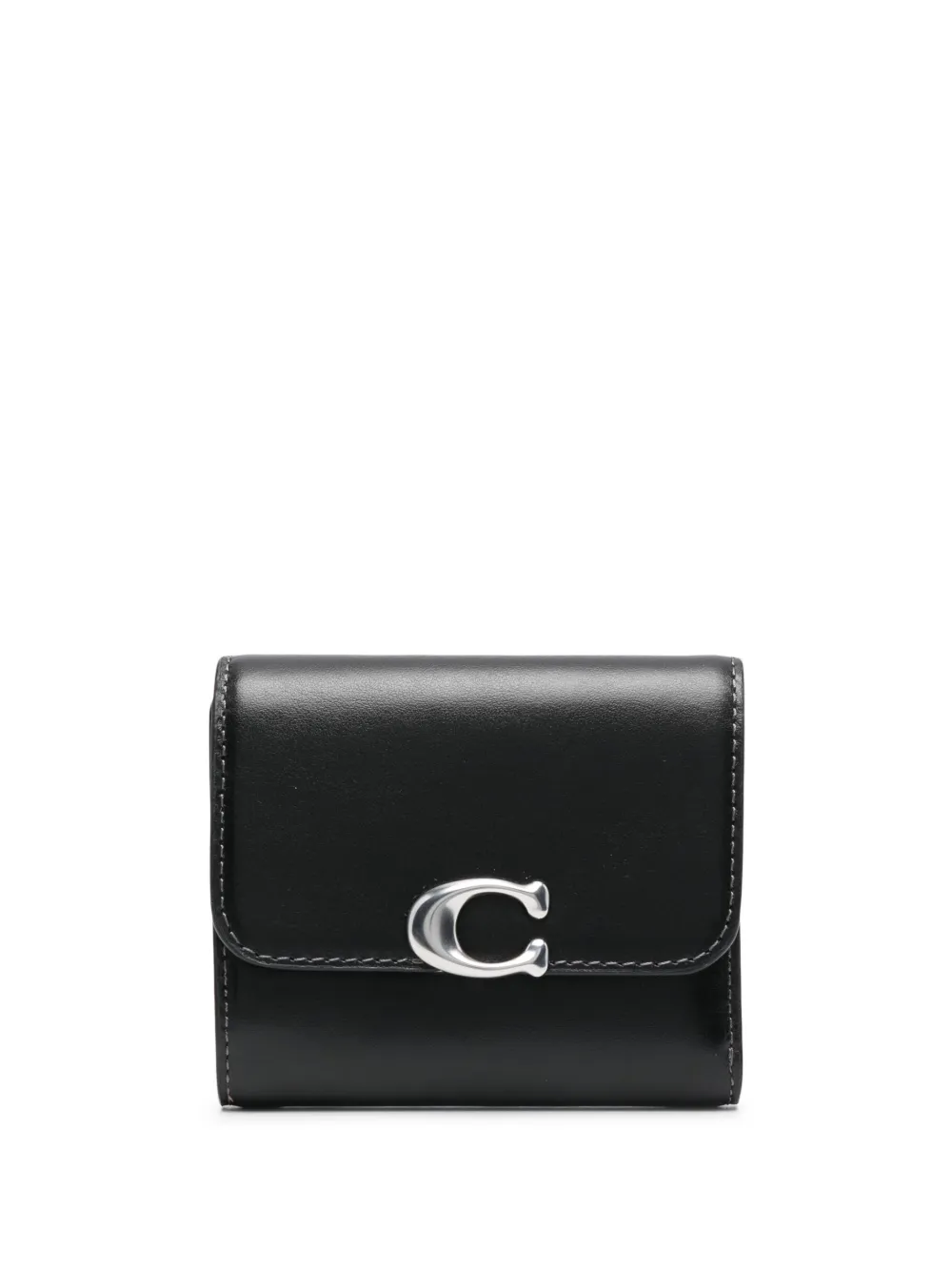 Coach Tri-fold Grained-leather Wallet In Black | ModeSens