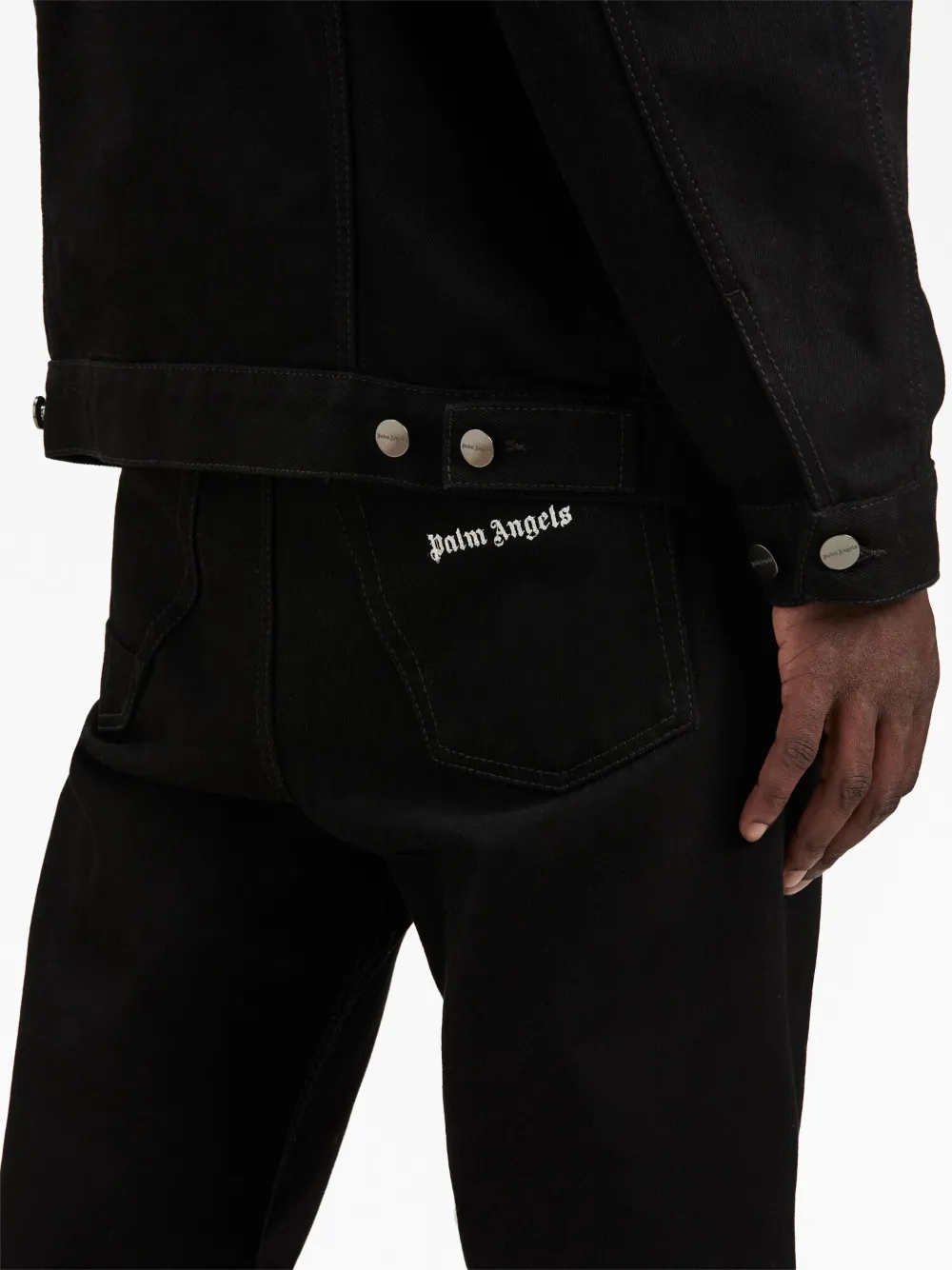 Palm Angels logo-embroidered Denim Jeans - Farfetch