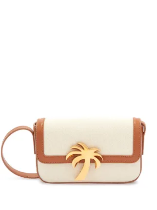 Palm Angels Palm-motif Canvas Cross Body Bag | Neutrals | FARFETCH