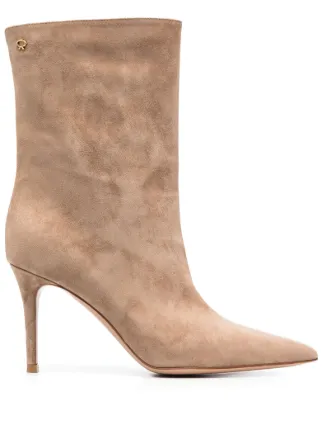 Gianvito Rossi 85mm Suede Ankle Boots | Neutrals | FARFETCH