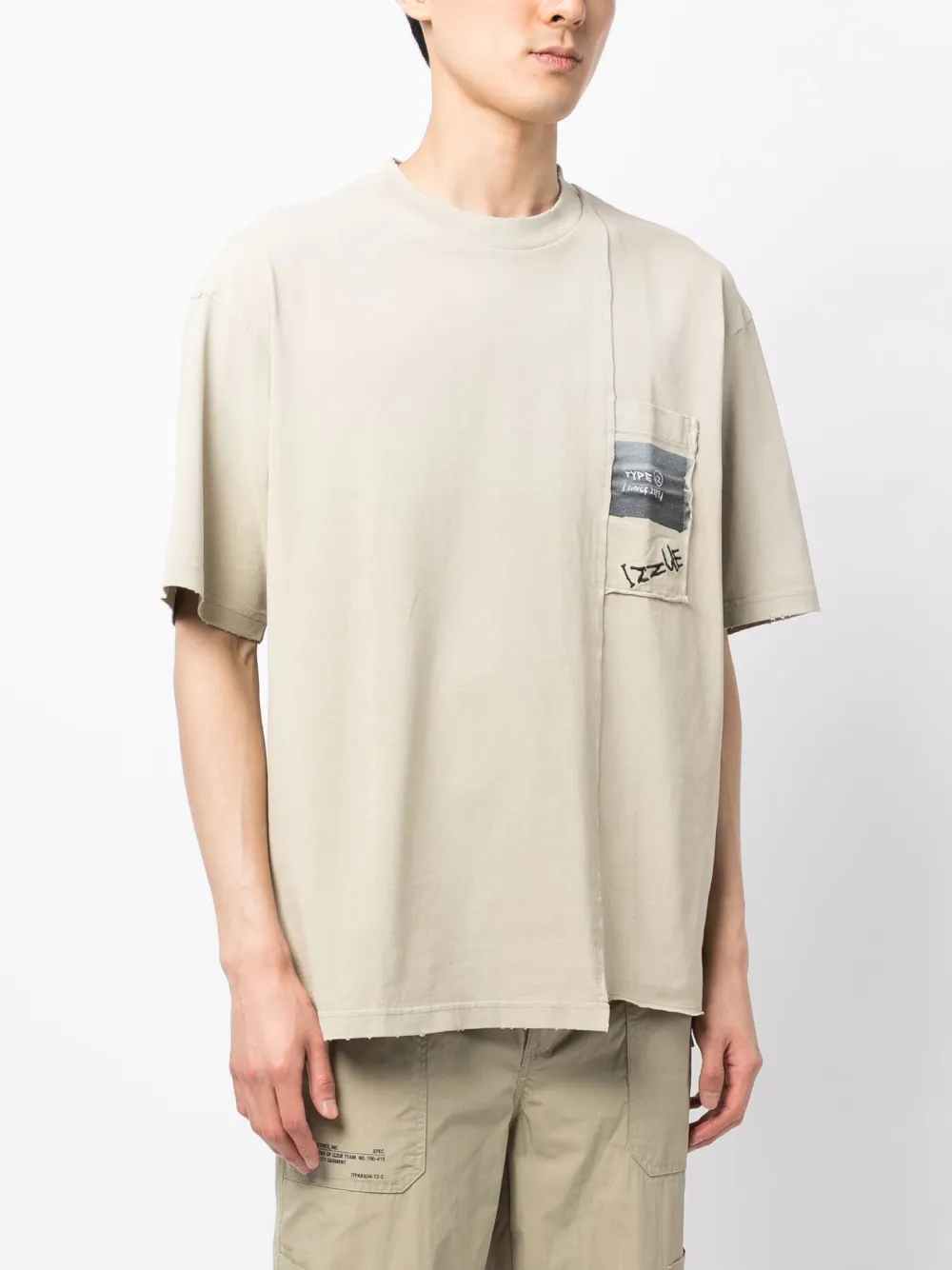 Izzue Logo Embroidered Cotton T Shirt Farfetch