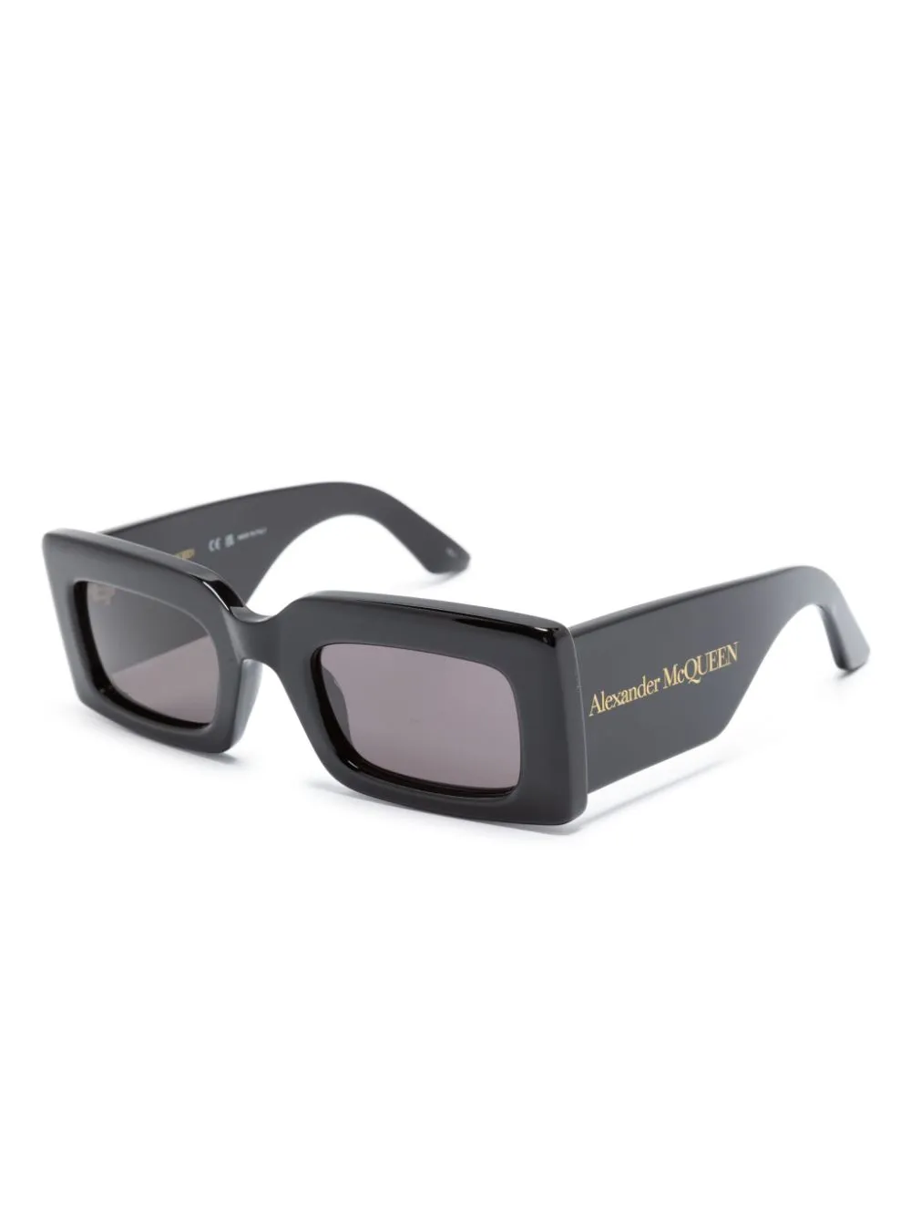 Alexander McQueen Eyewear logo-engraved rectangle-frame Sunglasses ...