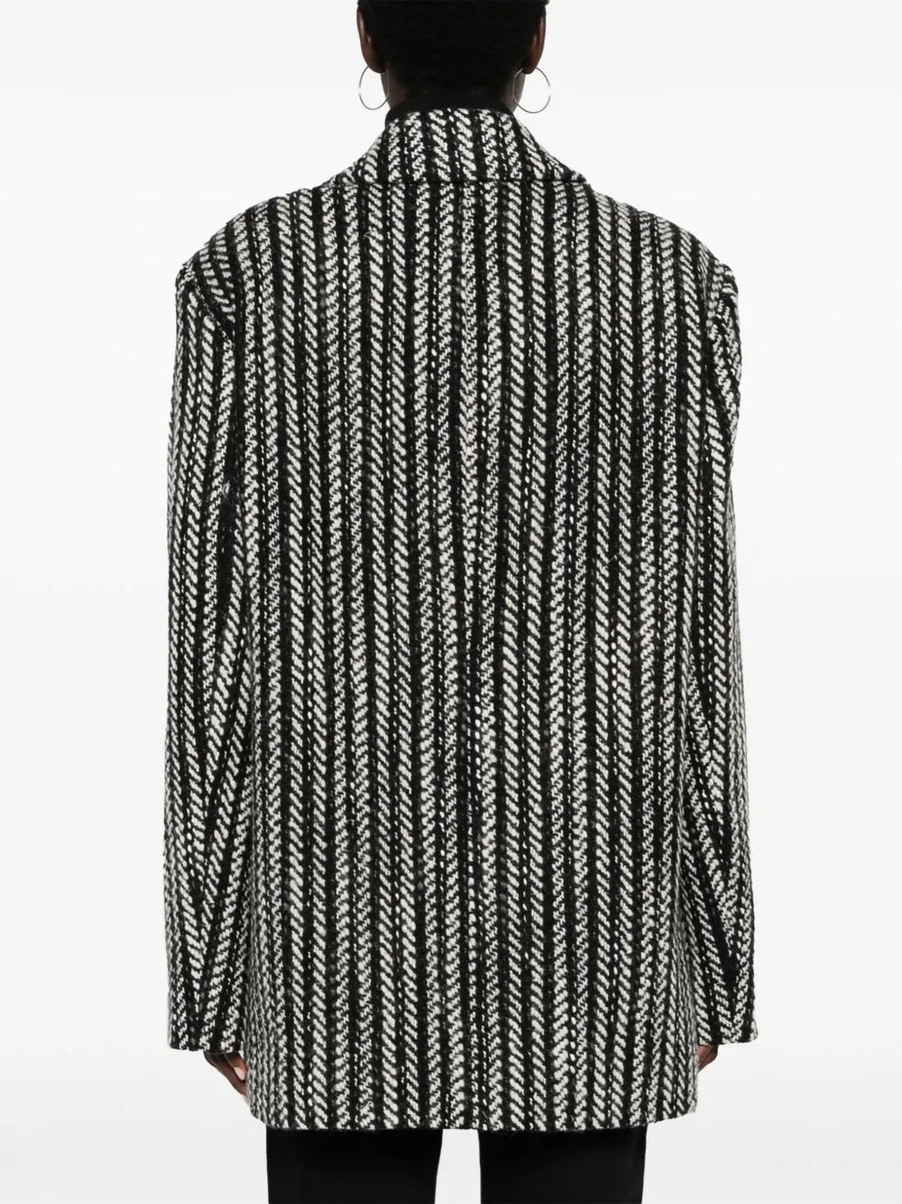 MSGM Herringbone Bouclé single-breasted Blazer - Farfetch