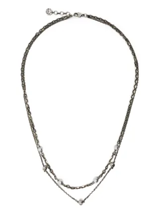 Alexander McQueen skull-charm chain-link Necklace | Silver | FARFETCH